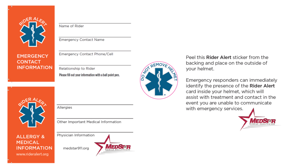 RIDER ALERT SAFETY CARDS AVAILABLE AS PART OF MOTORCYCLE SAFETY ...